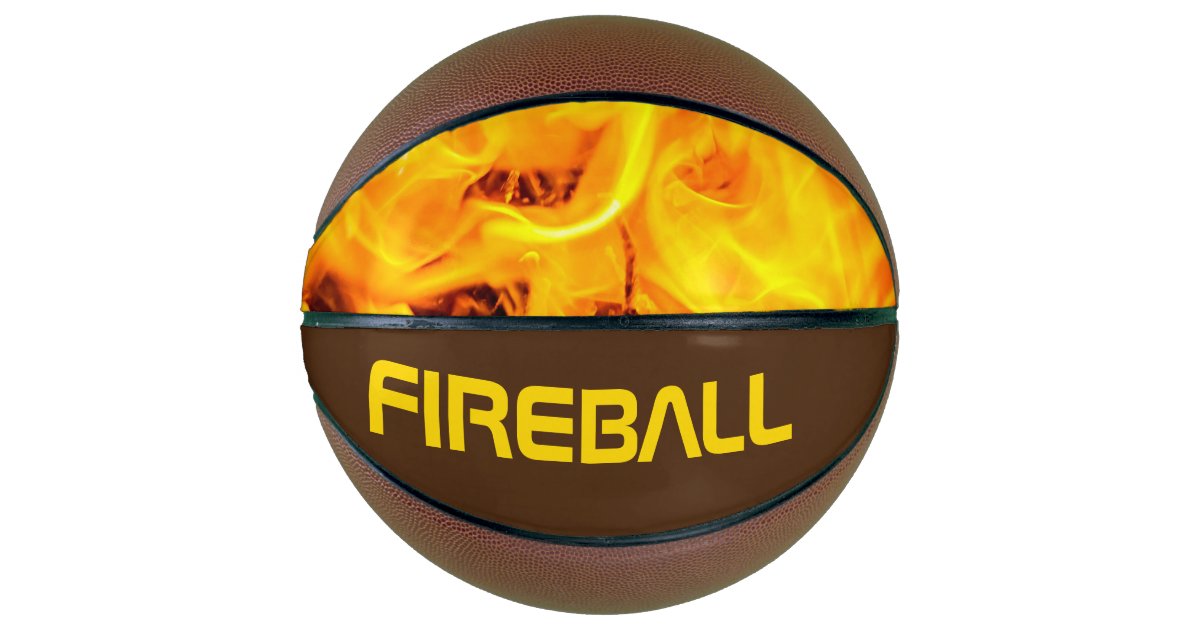 Fireball Customizable Basketball | Zazzle
