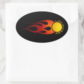 Fireball Oval Sticker | Zazzle