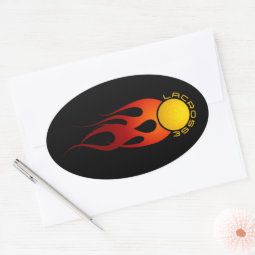 Fireball Oval Sticker | Zazzle