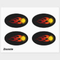 Fireball Oval Sticker | Zazzle