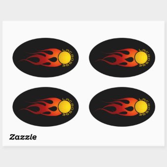Fireball Oval Sticker | Zazzle
