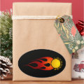 Fireball Oval Sticker | Zazzle