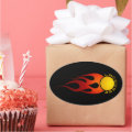 Fireball Oval Sticker | Zazzle