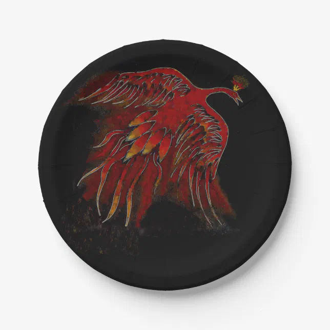 Firebird/Phoenix Paper Plates | Zazzle
