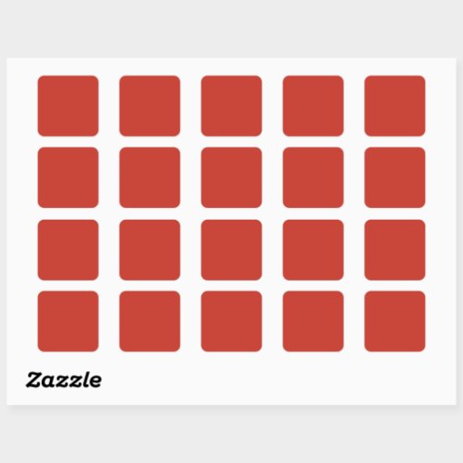 Firebush Red Square Sticker | Zazzle