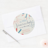 Firecracker 4th of July Fireworks Baby Shower Classic Round Sticker ...
