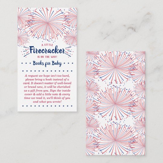 Firecracker On The Way! 4th Of July Baby Shower Enclosure Card | Zazzle.com
