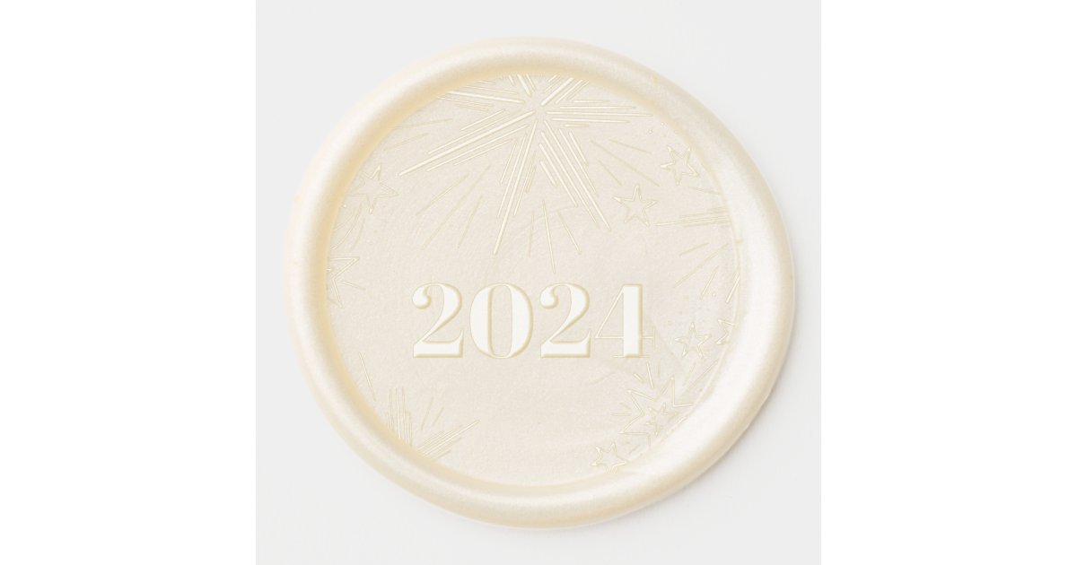 firecracker star new year holiday wax seal sticker | Zazzle