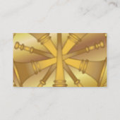 Firefighter 5 Bugle Gold Medallion Business Card | Zazzle
