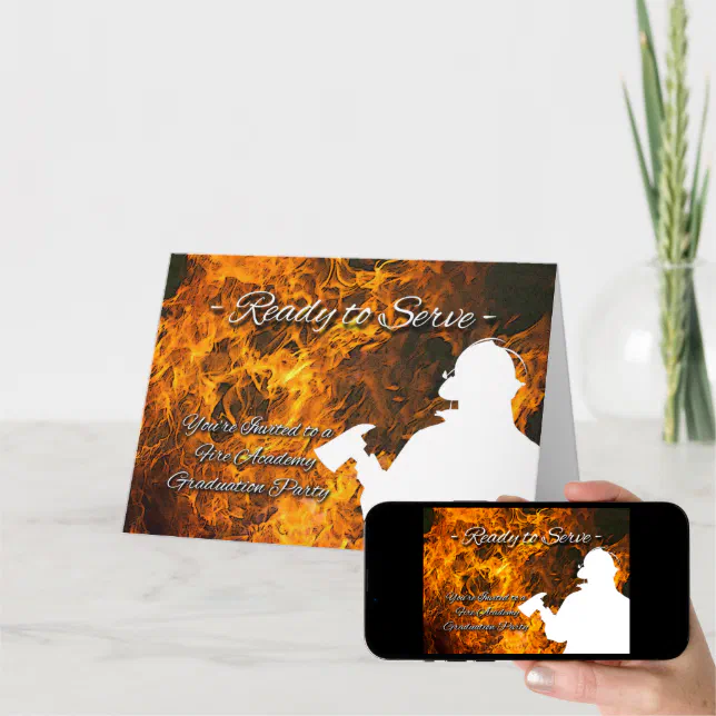 Firefighter Academy Graduation Party Invitation | Zazzle