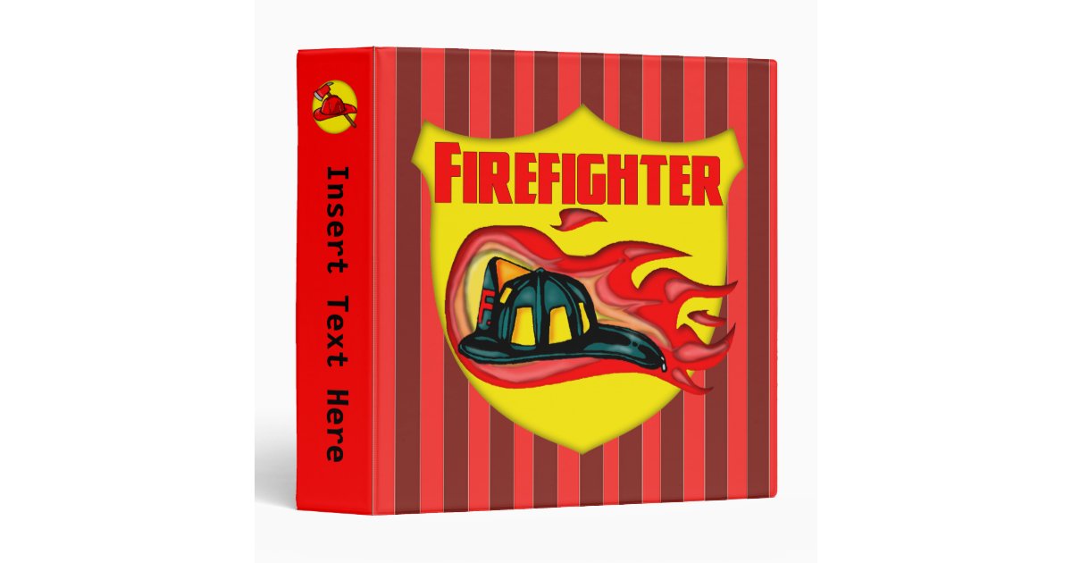 Firefighter Avery Binder | Zazzle