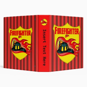 Firefighter Avery Binder | Zazzle