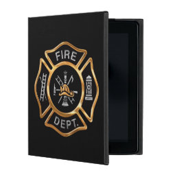 Firefighter Badge Gold iPad Cover | Zazzle