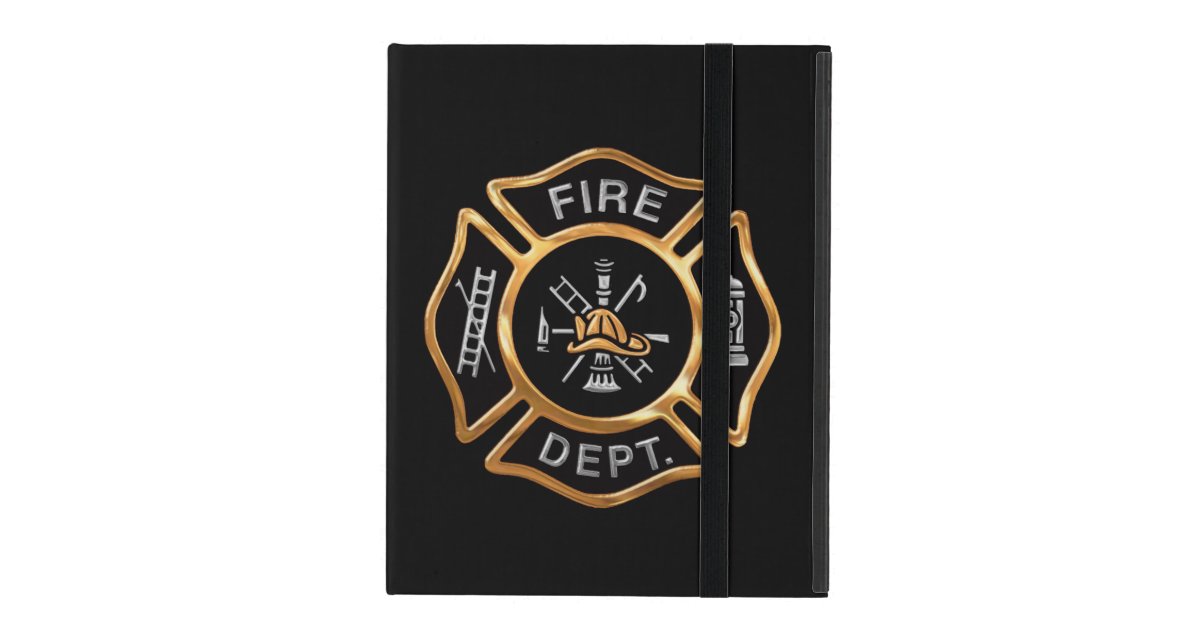 Firefighter Badge Gold iPad Cover | Zazzle