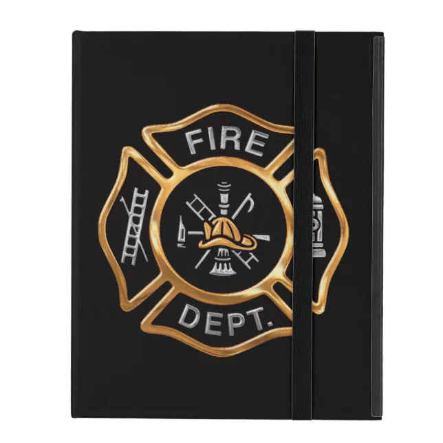 Firefighter Badge Gold iPad Cover | Zazzle