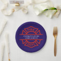 Firefighter Badge Retirement Paper Plate | Zazzle