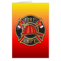 Firefighter Big Card | Zazzle