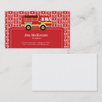 Firefighter Business Card | Zazzle