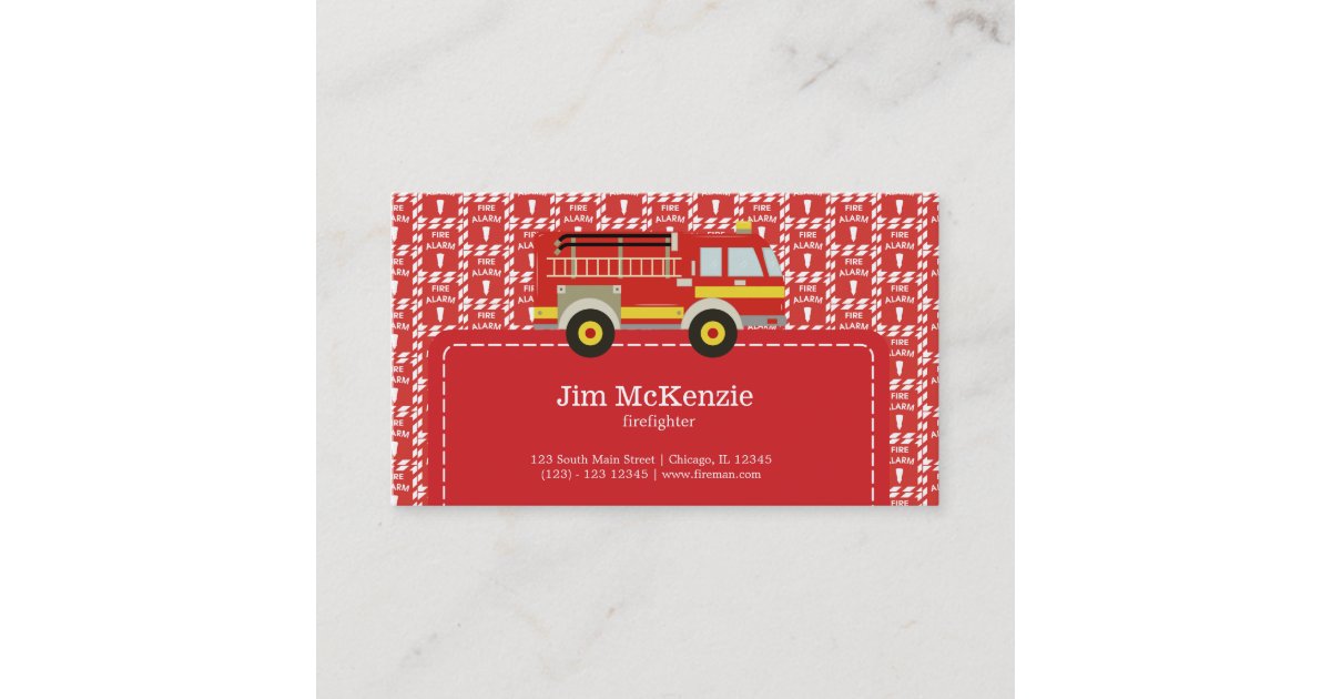 Firefighter Business Card | Zazzle
