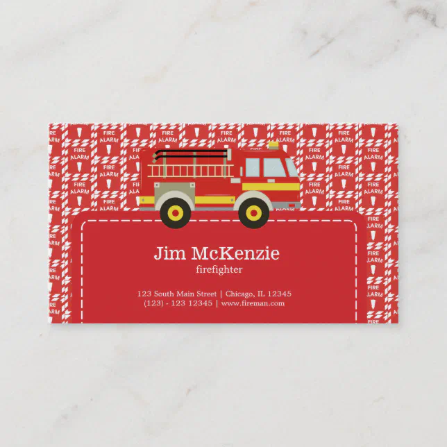 Firefighter Business Card | Zazzle