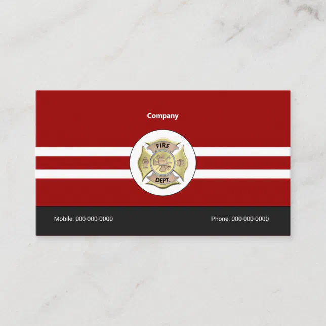 Firefighter Business Card | Zazzle