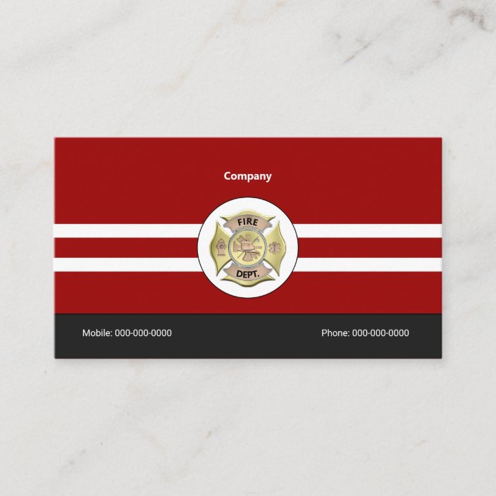 Firefighter Business Card | Zazzle.com