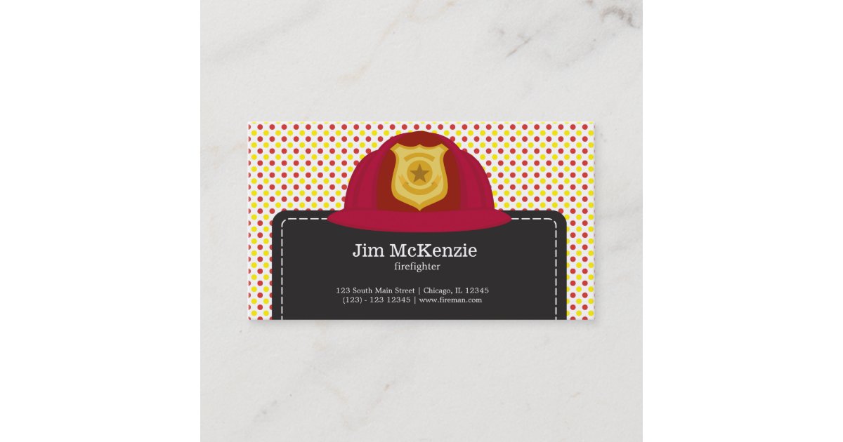 Firefighter Business Card | Zazzle