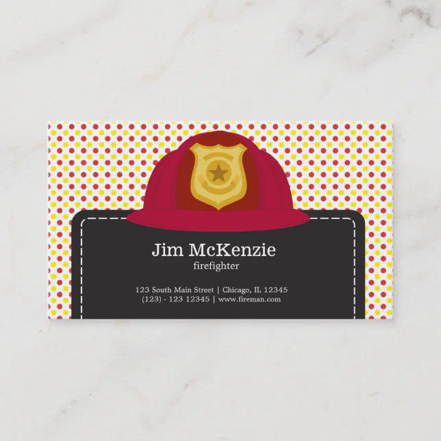 Firefighter Business Card | Zazzle