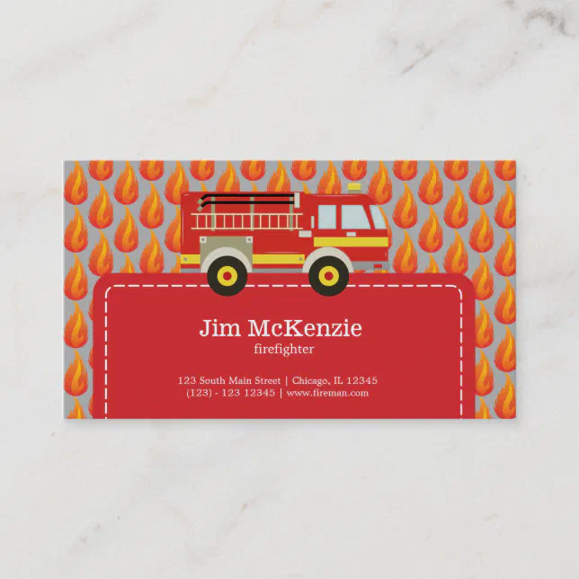 Firefighter Business Card | Zazzle