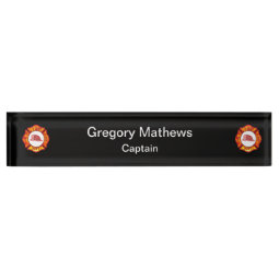Firefighter Captain Desk Name Plates | Zazzle