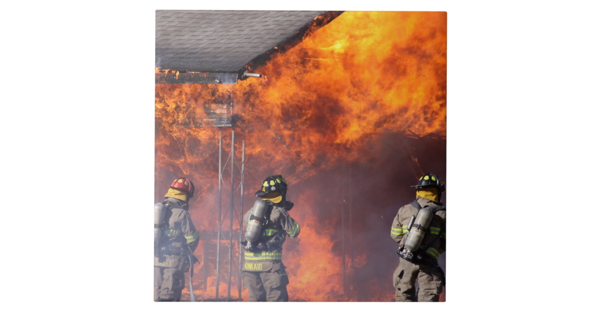 Firefighter Ceramic Tile | Zazzle