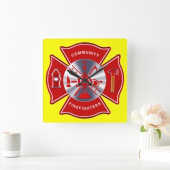 Firefighter Clock | Zazzle