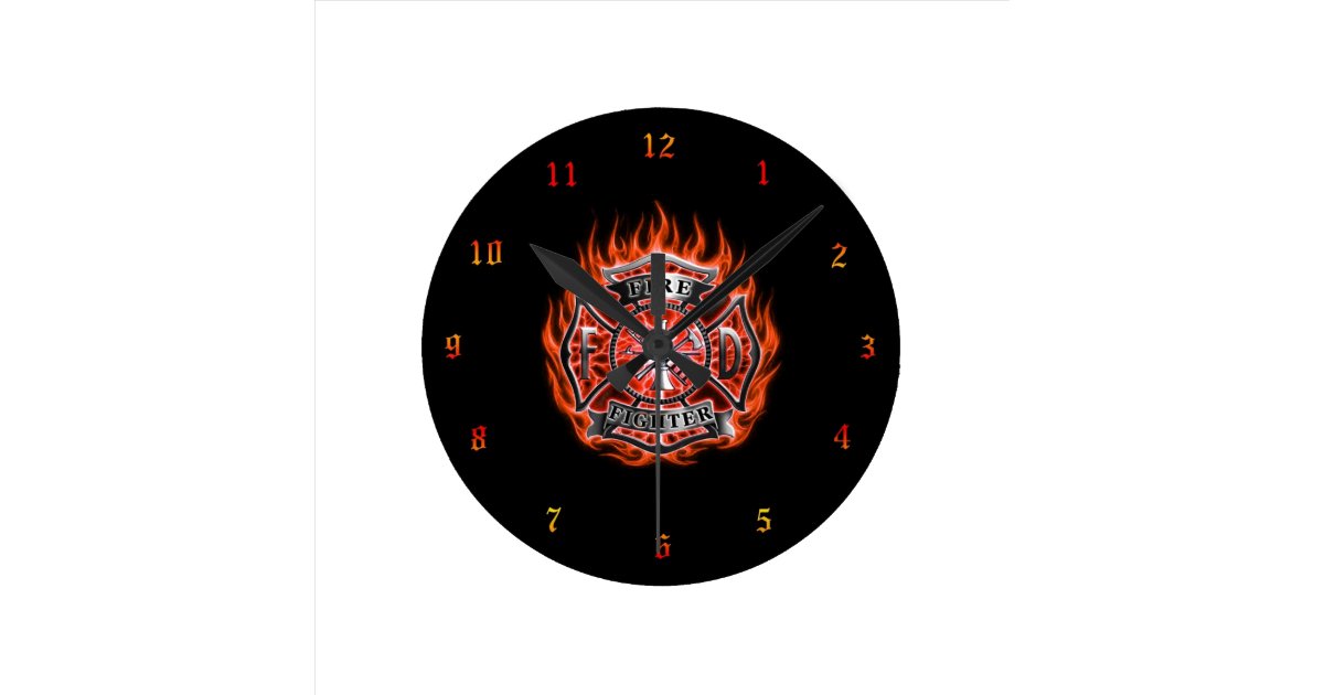 Firefighter clock | Zazzle.com