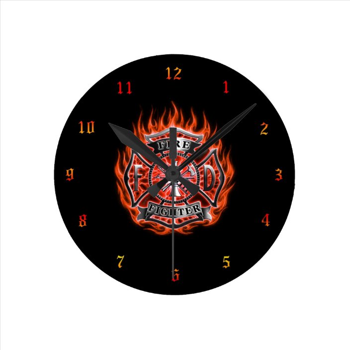 Firefighter clock | Zazzle.com