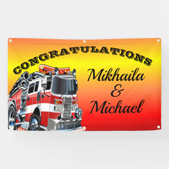 Firefighter Congratulations Banner | Zazzle