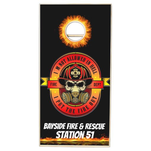 FIREFIGHTER CORNHOLE SET | Zazzle