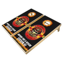 FIREFIGHTER CORNHOLE SET | Zazzle
