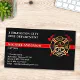 Firefighter Custom Logo Modern Red Fire Department Business Card | Zazzle
