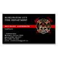 Firefighter Custom Logo Modern Red Fire Department Business Card Magnet ...