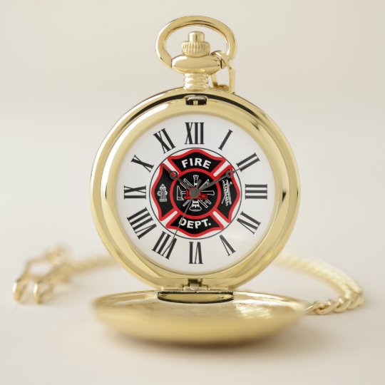 Firefighter Emblem Pocket Watch | Zazzle.com