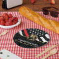 Firefighter Fire Academy Flag Graduation Party Paper Plates | Zazzle