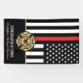 Firefighter Fire Academy Red Line Flag Graduation Banner | Zazzle