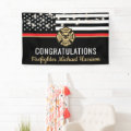 Firefighter Fire Academy Red Line Flag Graduation Banner | Zazzle