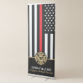 Firefighter Fire Academy Red Line Flag Graduation Retractable Banner ...