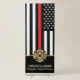 Firefighter Fire Academy Red Line Flag Graduation Retractable Banner ...