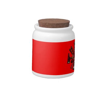 Firefighter Fire and Rescue Department Emblem Candy Jar | Zazzle