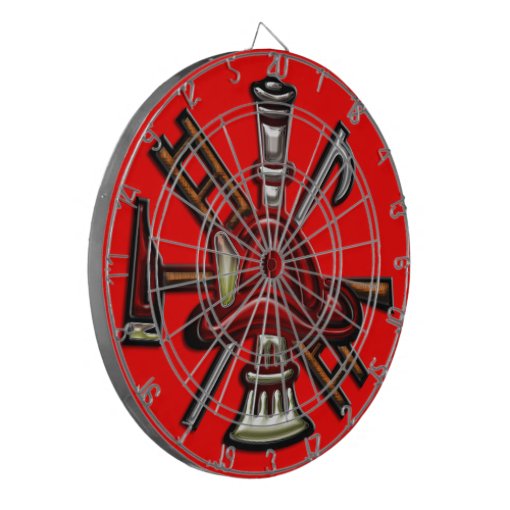 Firefighter Fire and Rescue Department Emblem Dart Board | Zazzle