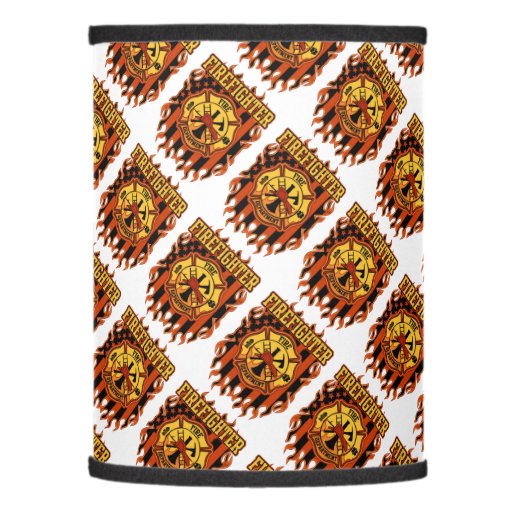 Firefighter Fire Department Badge and Flag Lamp Shade | Zazzle