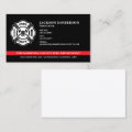 Firefighter Fire Department Custom Logo Business Card | Zazzle