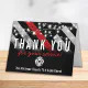 Firefighter Fire Department Flag First Responder Thank You Card | Zazzle